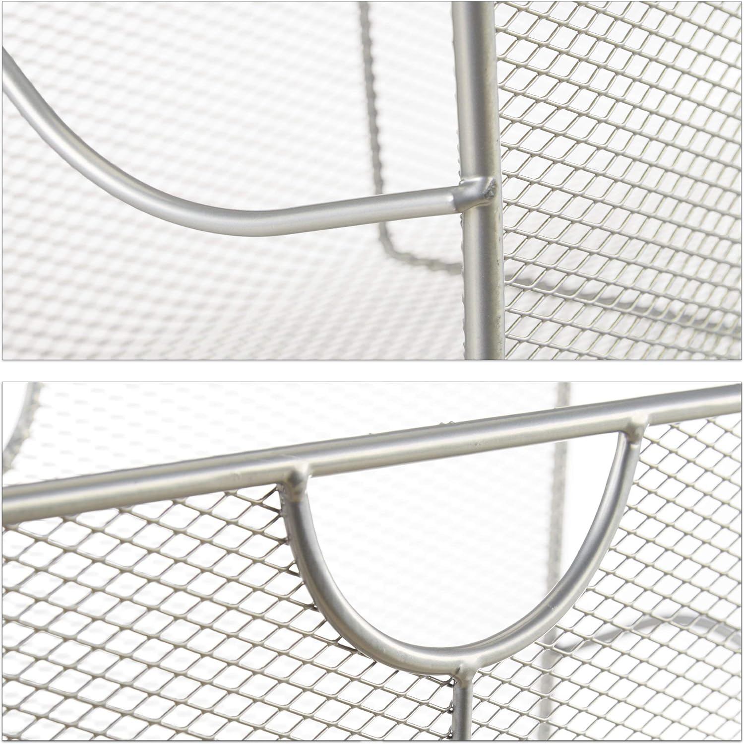 Relaxdays Mesh Newspaper Stand, Metal Newspaper Bin, Freestanding Rack ...