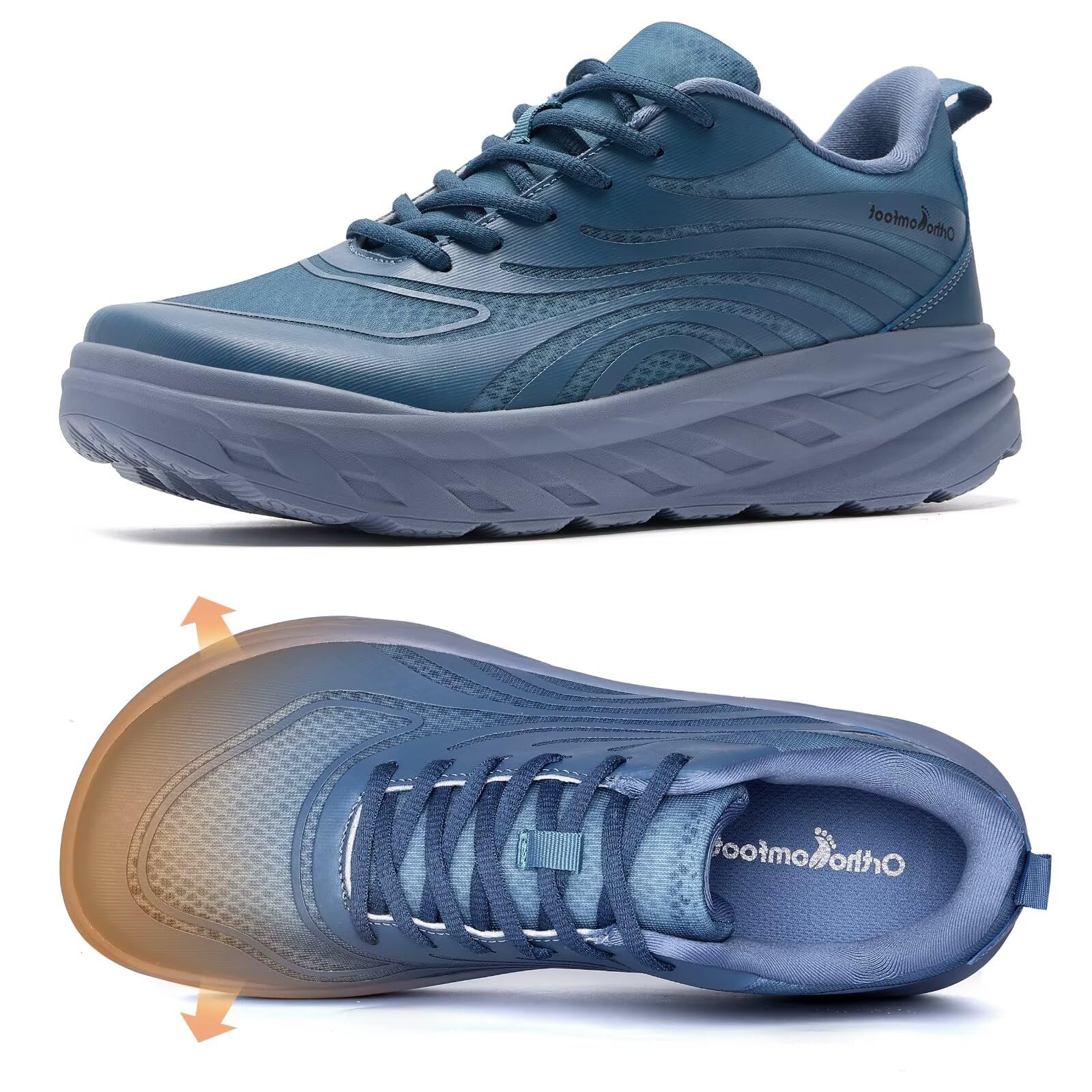 Men's Orthopedic Diabetic Wide Tennis Shoes: Plantar Fasciitis Hammer ...