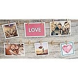 Amazon.de: Fotorahmen mit Leine, inkl. 16 Klammern, Fotocollage ...