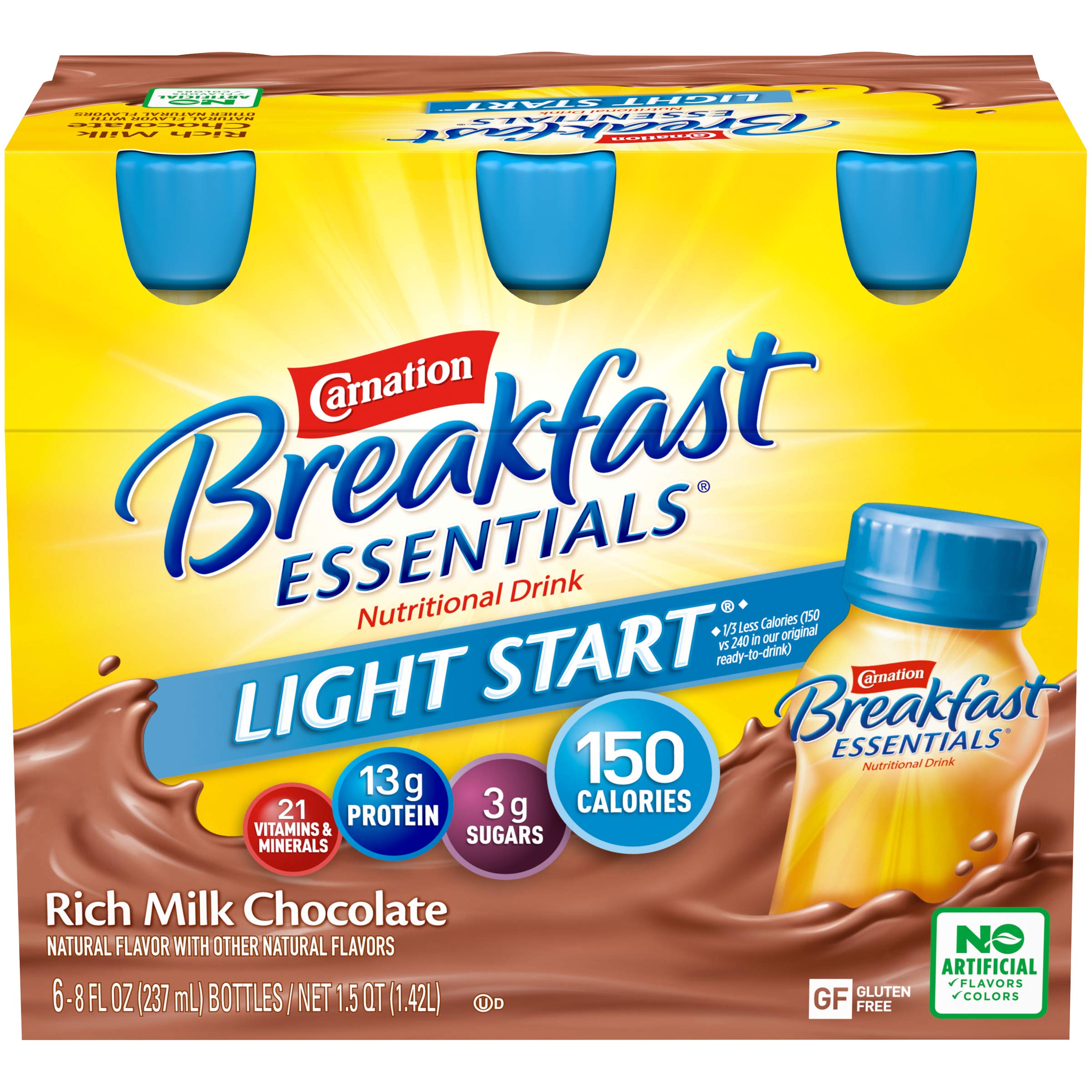 Buy Carnation Breakfast Essentials Light Start Ready-to-Drink, Rich ...