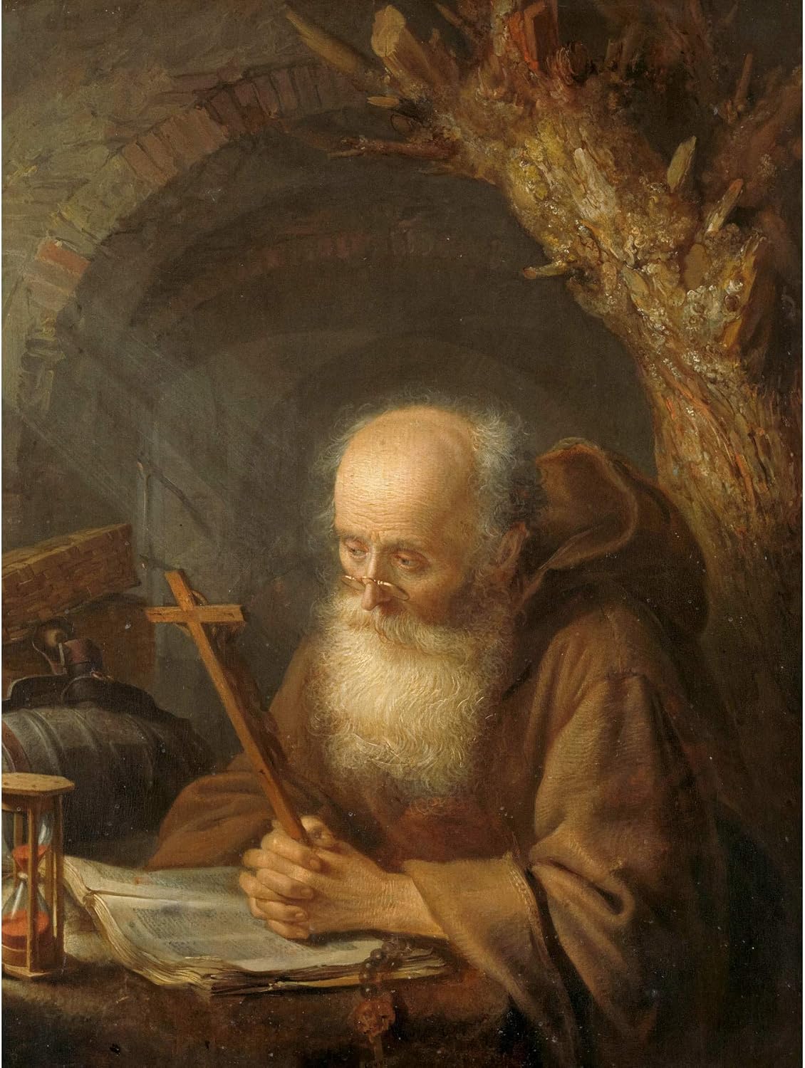 Gerard Dou A Hermit Monk Painting Large Wall Art Poster Print Thick ...