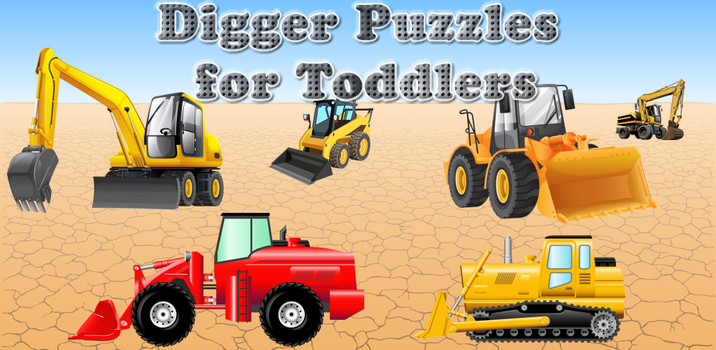 Digger Puzzles for Toddlers and Kids : play with construction vehicles ...