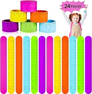 Amazon.com: BBTO 24 Pieces Ruler Slap Bracelets Slap Wrist Ruler Slap ...