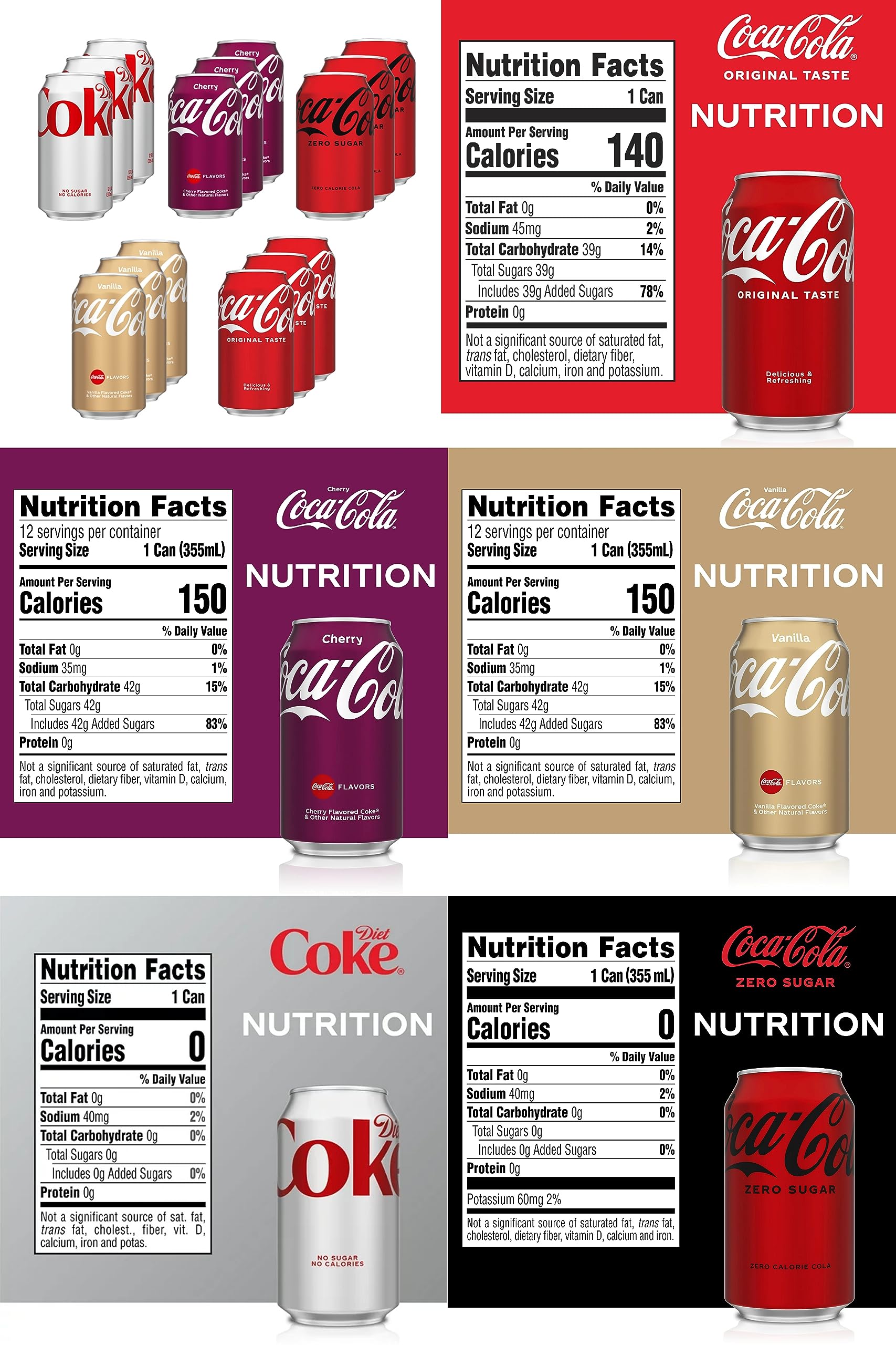 Mua Coke Soda Soft Variety Pack, Drink All Favorite Flavors Variety ...