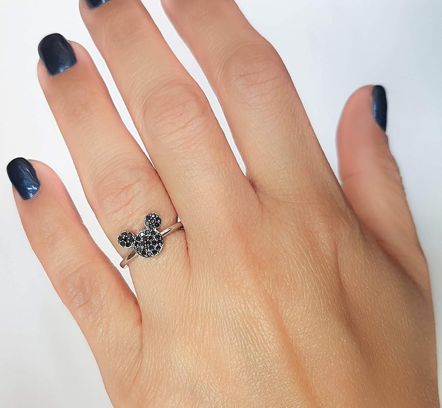Amazon.com: Mickey Mouse Ring Sterling Silver 925 For Woman Girls ...