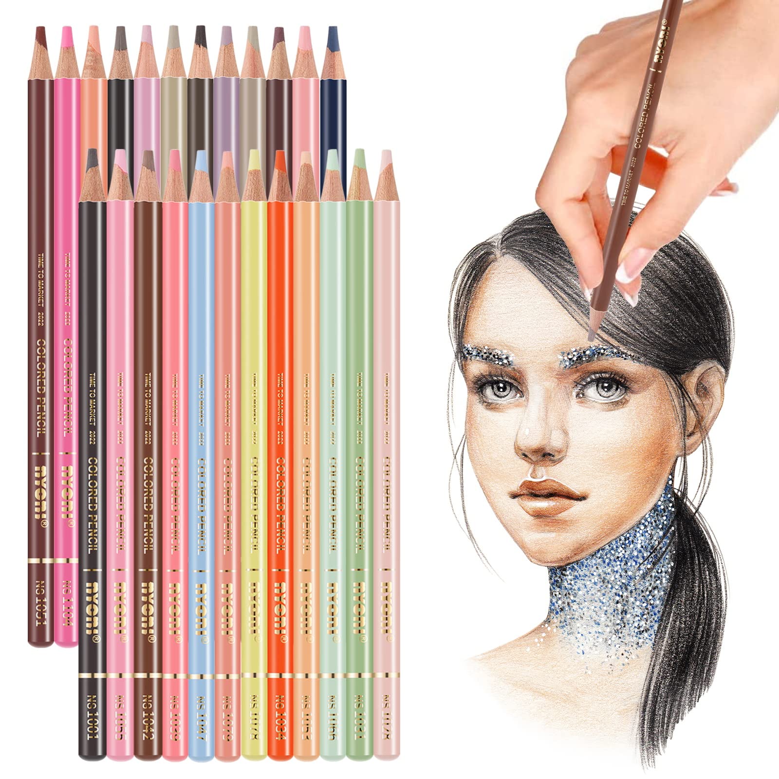 Mua Skin Tone Colored Pencils for Portraits and Skintone Artists, 24 ...