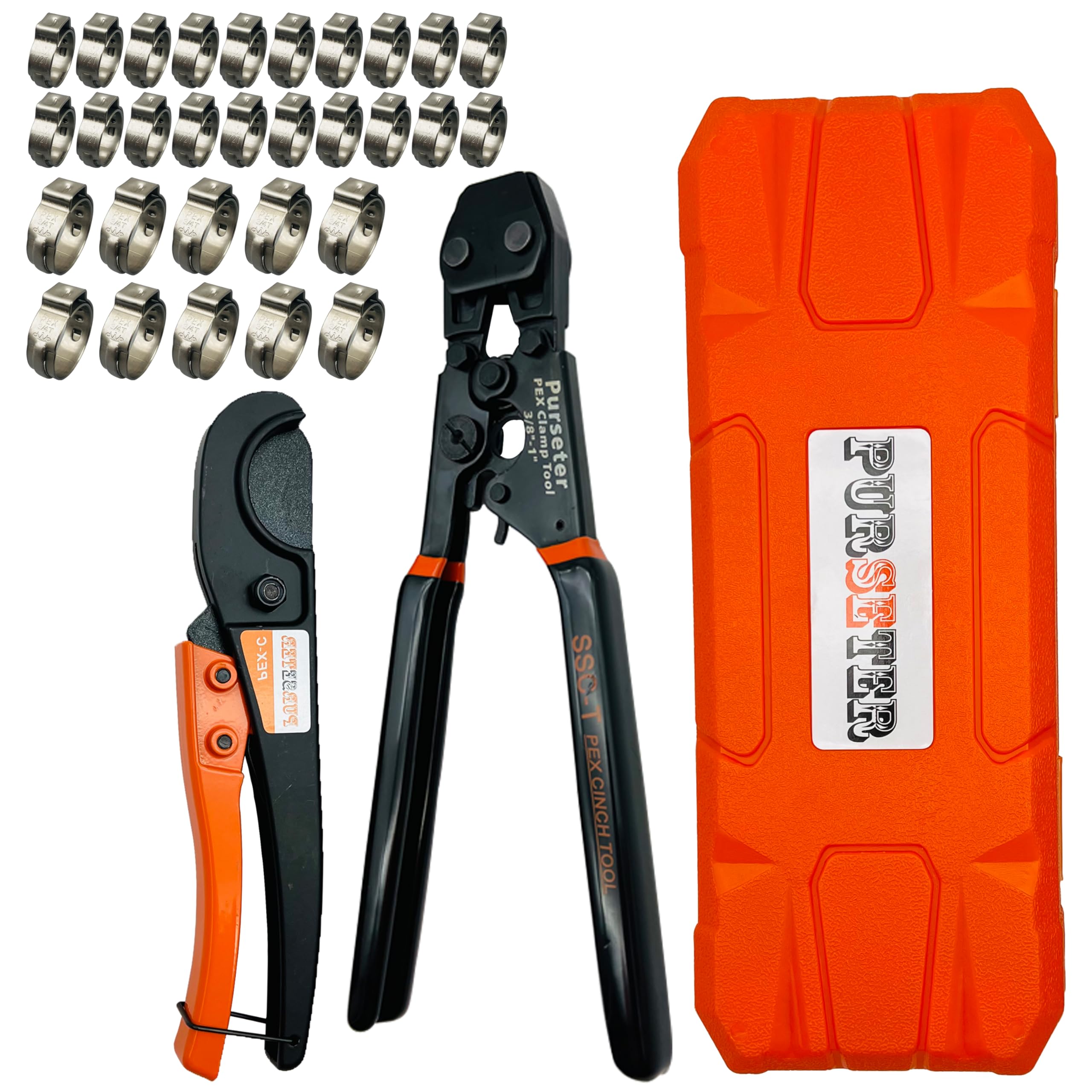 Purseter PEX Pipe Clamp Cinch Tool Crimping Tool Crimper for Stainless ...