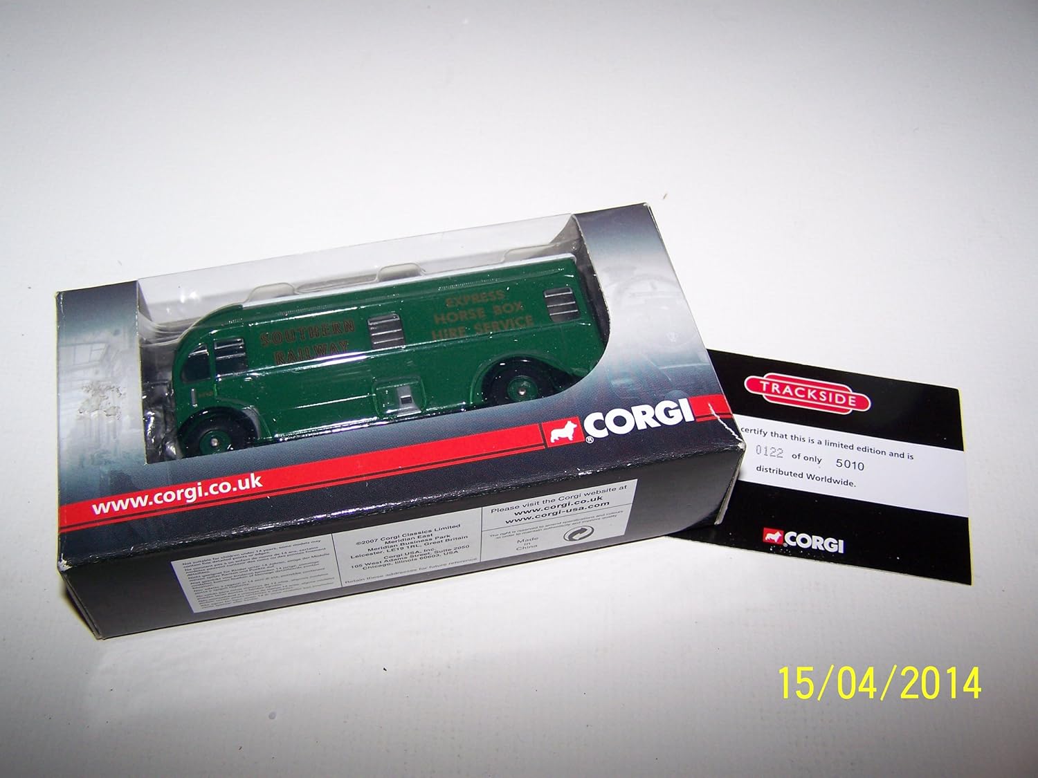 corgi trackside harrington horsebox southern railways 1.76 scale ...