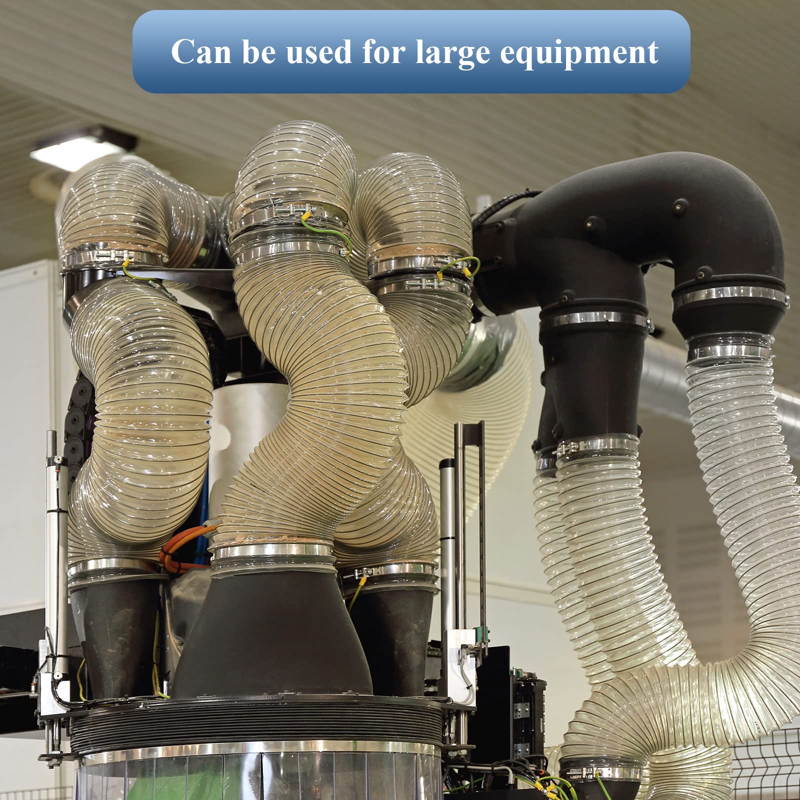 Mua Flexible PVC Dust Collection Hose with Stainless Steel Hose Clamps ...