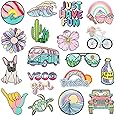 Amazon.com: 18 Pieces Embroidered Iron On Patches DIY Accessories ...