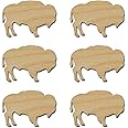 Amazon.com: Buffalo Shape Unfinished Wood Animal Cut Outs 3" Inch 6 ...