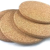 Amazon.com | Cork Drink Coasters 1/8" Thick 30 Pack - Home Bar and ...