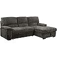 Amazon.com: Primo Jordan L-Shaped Sleeper Sectional Sofa with Storage ...