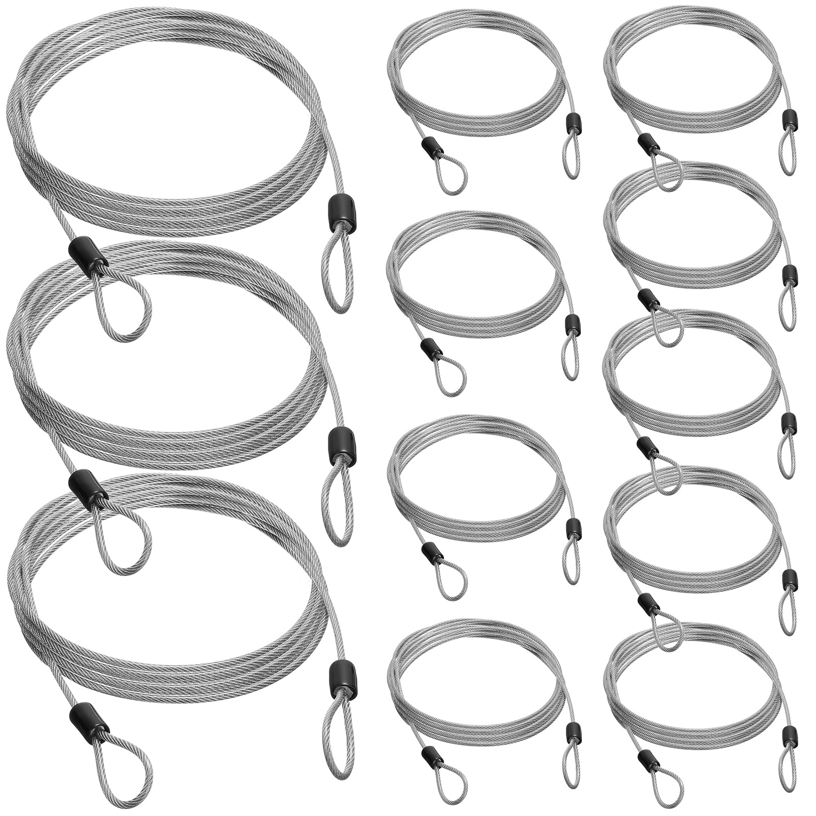 Stainless Steel Wire Rope Loops YOKIVE 10 Pack Safety Cable Locks - 4 ...