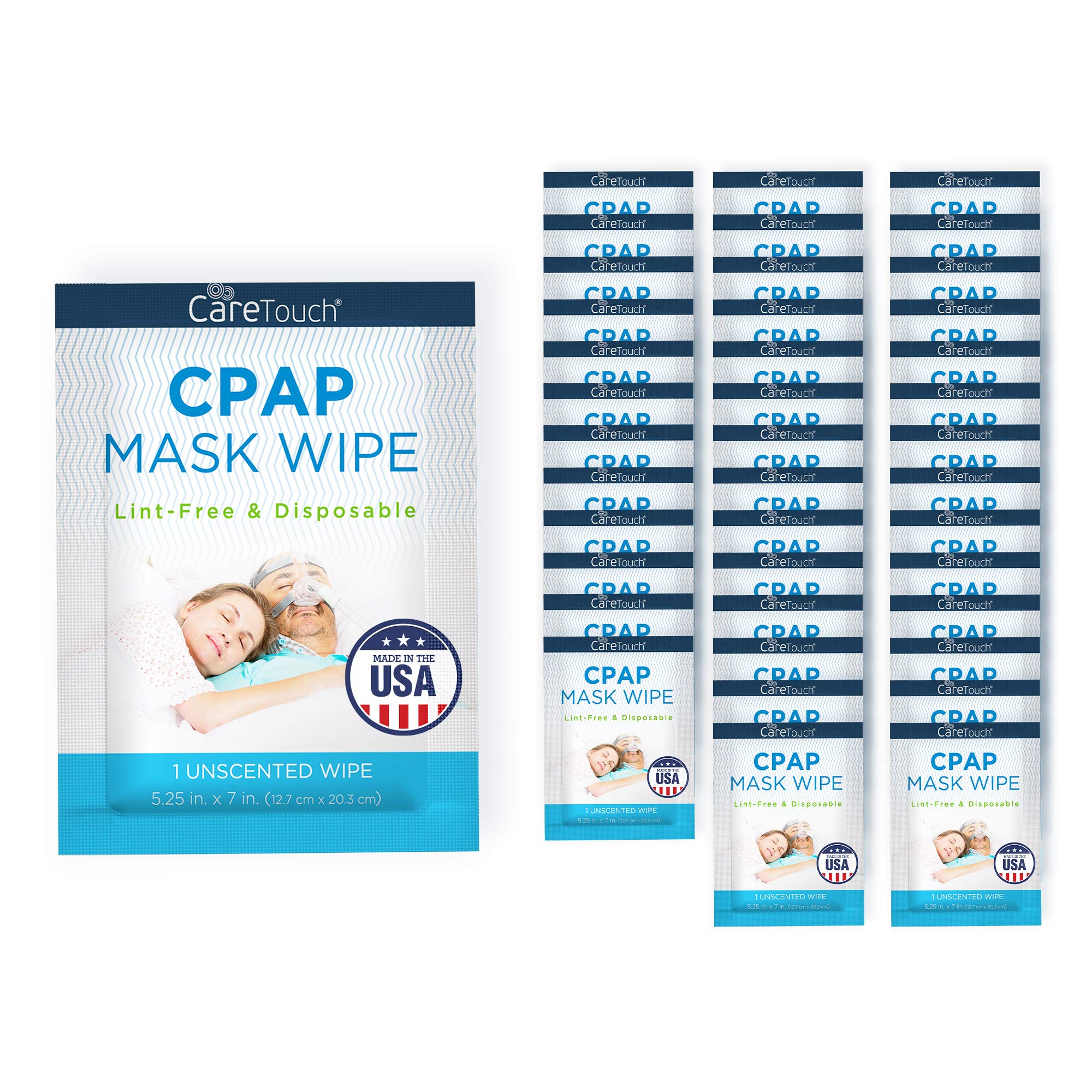 Care Touch CPAP Travel Mask Wipes - 40 Individually Wrapped CPAP Wipes ...