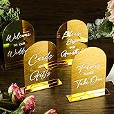 Amazon.com: KOSKIMER 2 Pcs Black Acrylic Wedding Signs for Ceremony and ...