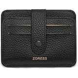 Amazon.com: DEEZOMO RFID Blocking Genuine Leather Credit Card Holder ...
