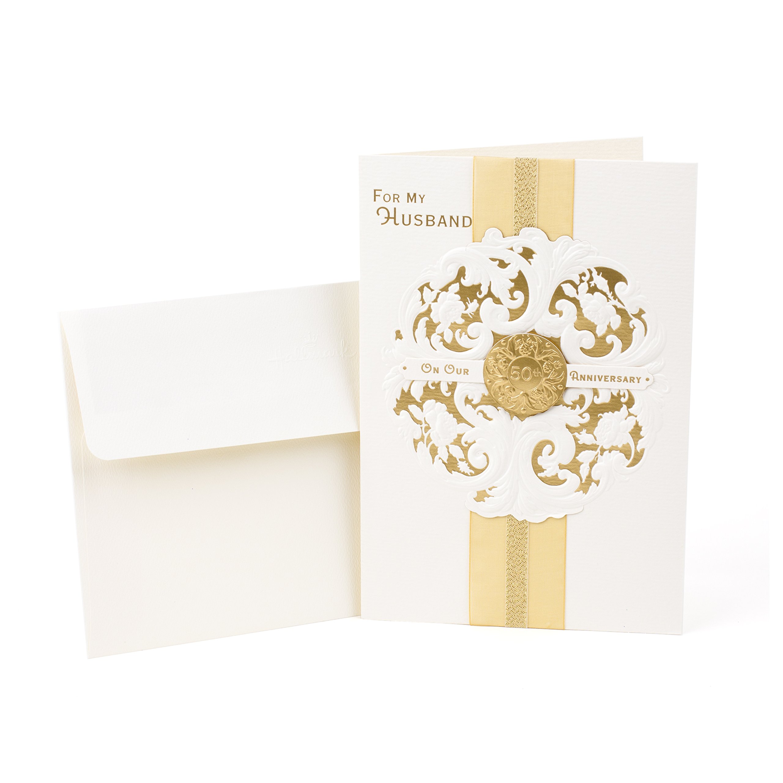 Buy Hallmark Mahogany 50th Anniversary Card To Husband Gold Badge 