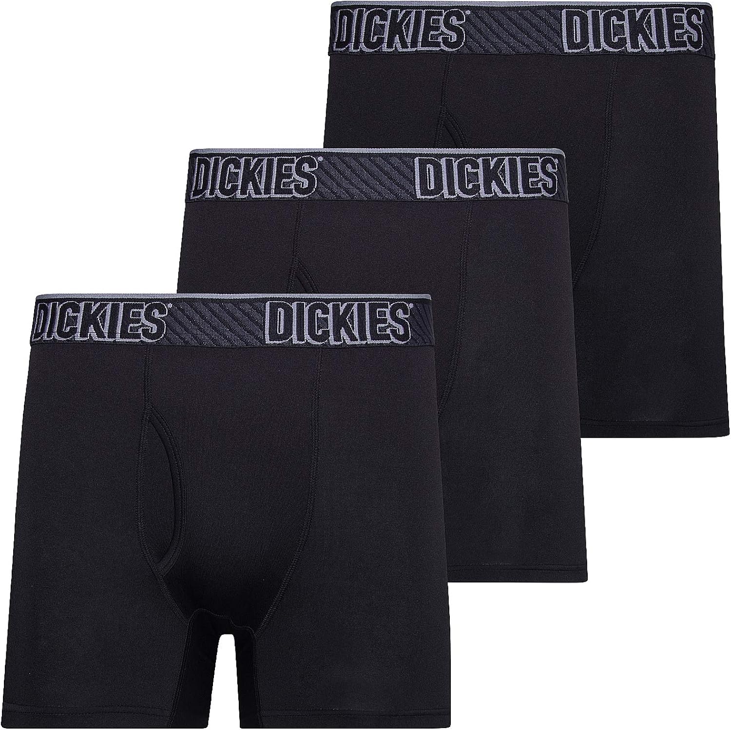 Dickies Mens Boxer Briefs Underwear 3 Pack Stretch Boxer Briefs for Men ...