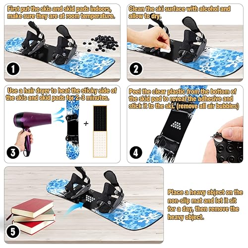 Snowboard Foot Pad Gosknor 2 Sets Of 6pcs Snowboarding Stomp Pads ...
