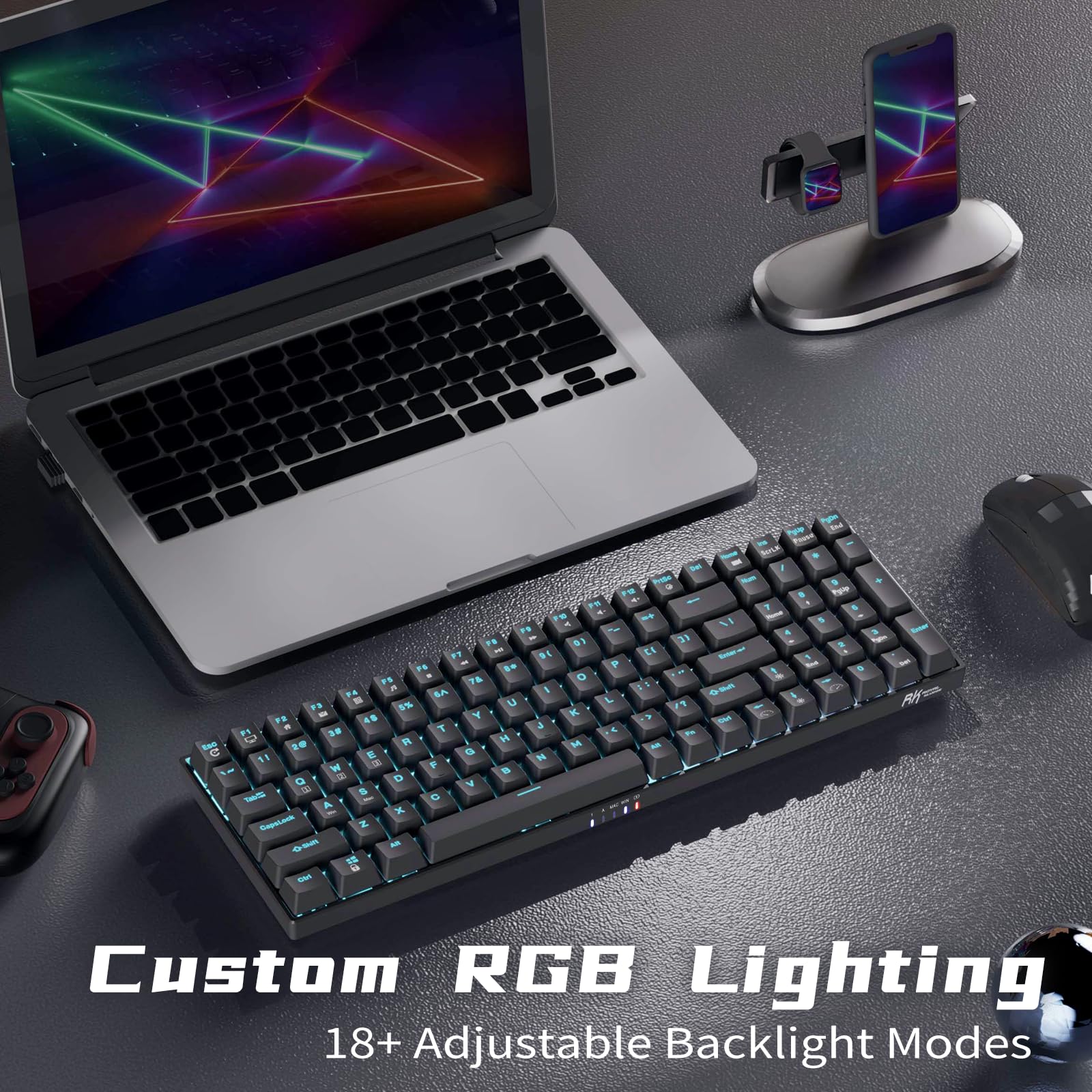 Mua RK ROYAL KLUDGE RK100 2.4G Wireless/Bluetooth/Wired RGB Mechanical ...