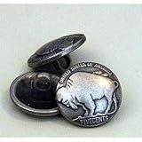 Amazon.com: Buffalo Nickel Buttons Metal 15mm 9/16" 8 Piece Set
