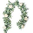 Amazon.com: 6 Ft Artificial Rose Vine Fake Flower Garland Decorations ...