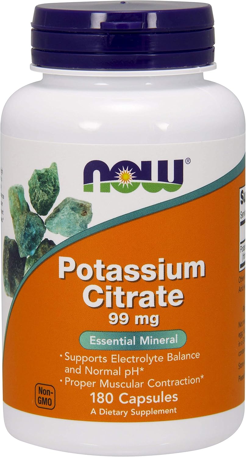 Now Foods Potassium Citrate Capsules, 99 mg, 180-Count – BigaMart