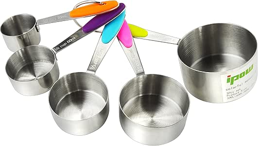 Amazon.com: Thicker Handle, 5 PCS IPOW Solid Sturdy Stainless Steel ...