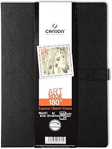 Amazon.com: Canson 180 Degree Art Book Paper Pad, Hardbound, 8.3 x 11.7 ...