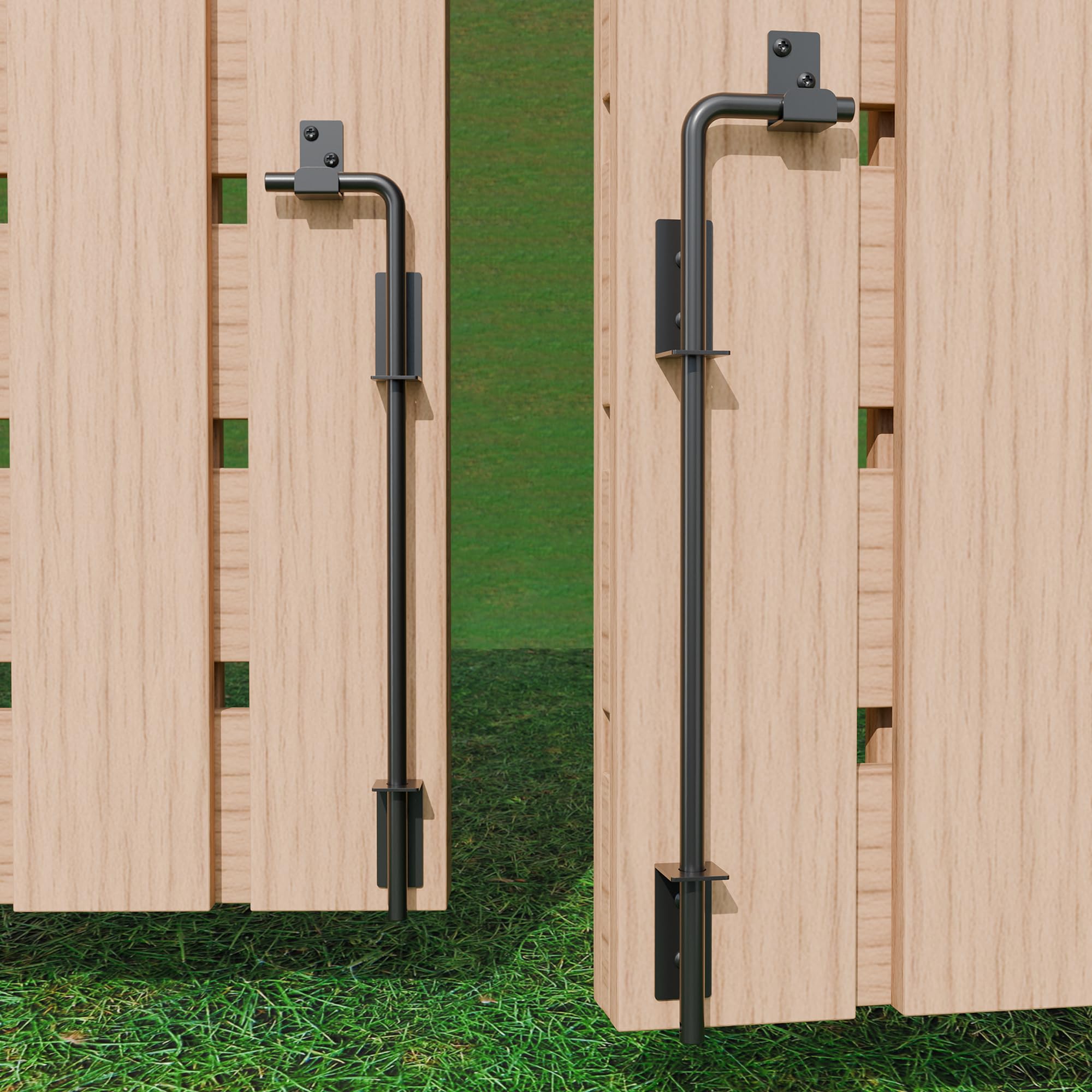 DJSUNPACKING 18" Heavy Duty Cane Bolt Gate Drop Rod with Black Finish ...