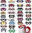 Amazon.com: Superhero Masks Party Favors for Kid (33 Packs) Felt and ...