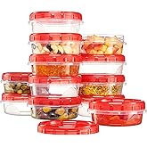 Amazon.com: PLASTICPRO 12 Pack Twist Cap Food Storage Containers with Clear Screw on Lid- 8 oz ...