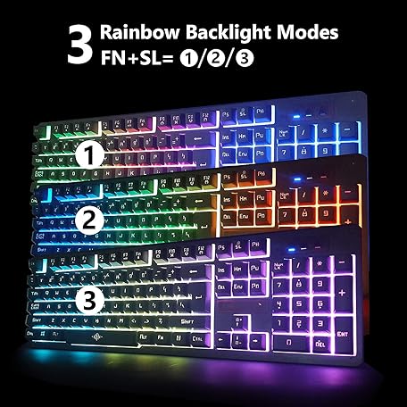 Mua FELICON Wired Gaming Keyboard and Mouse Combo & 10 RGB Mouse Pad ...