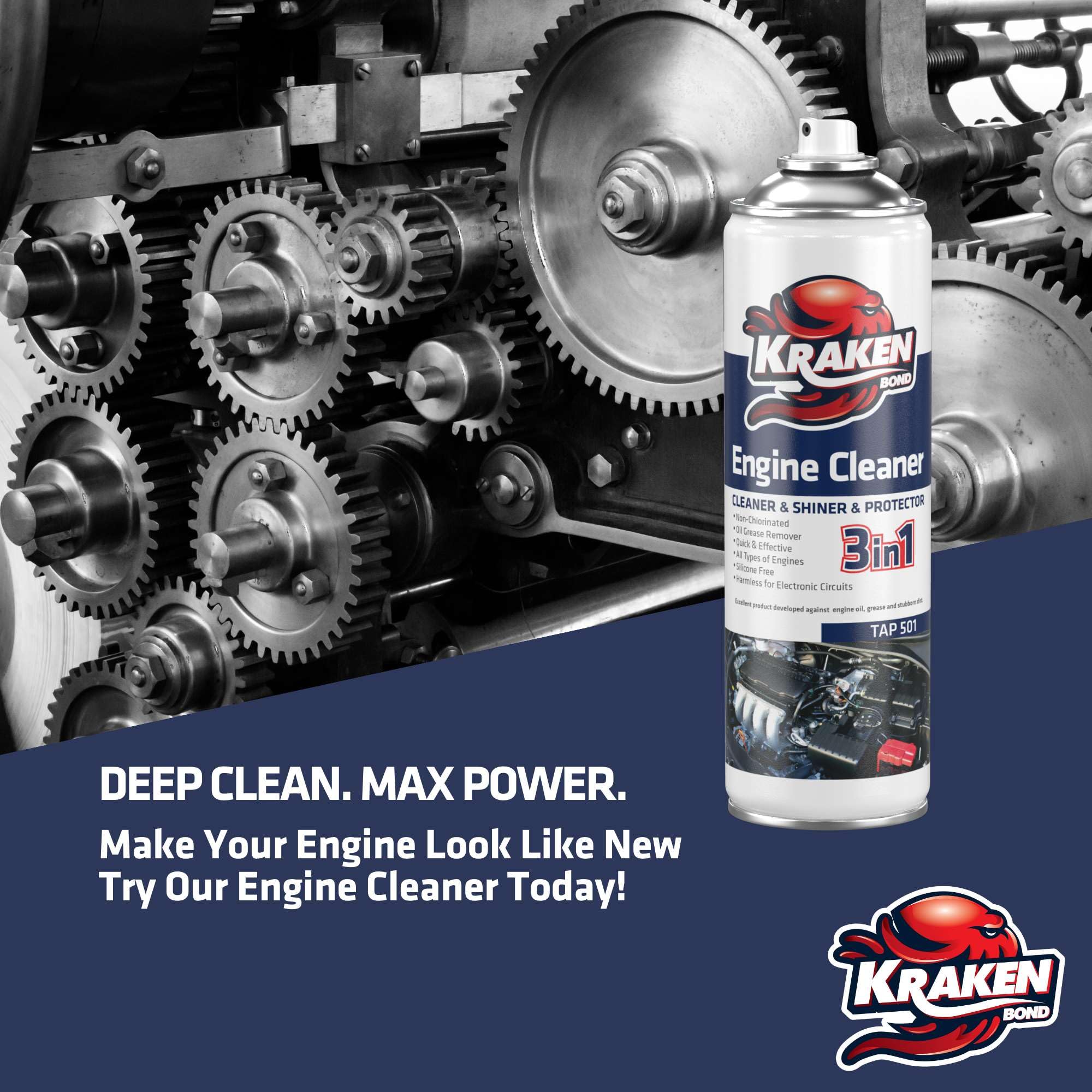Mua KRAKEN BOND Engine Cleaner Spray - (2x12.3 fl. Oz) Degreaser for ...