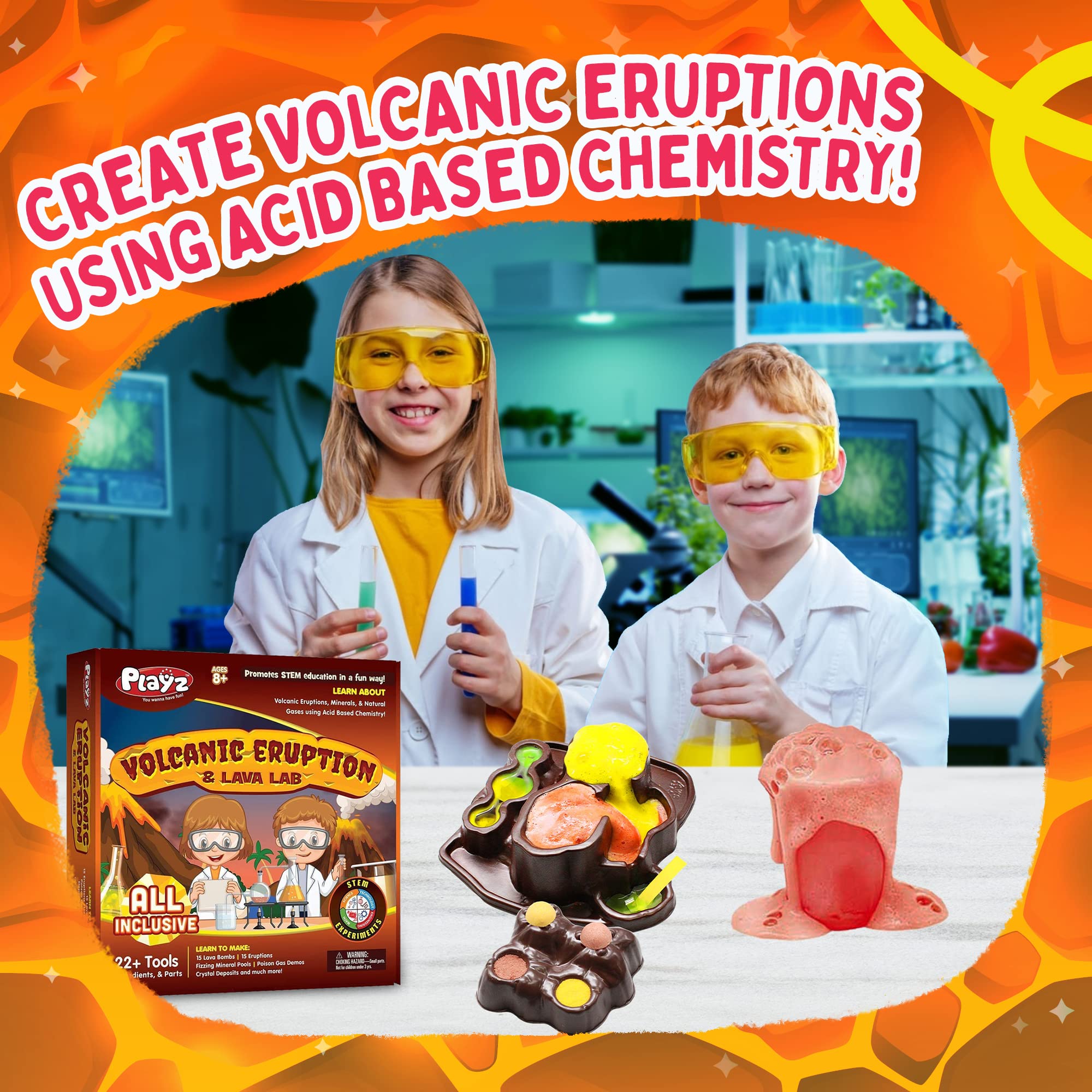 Mua Playz Volcanic Eruption & Lava Lab - Educational Science Kits for ...
