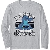 Amazon.com: Disney Lilo & Stitch I Was Left Unsupervised Retro Stripes ...