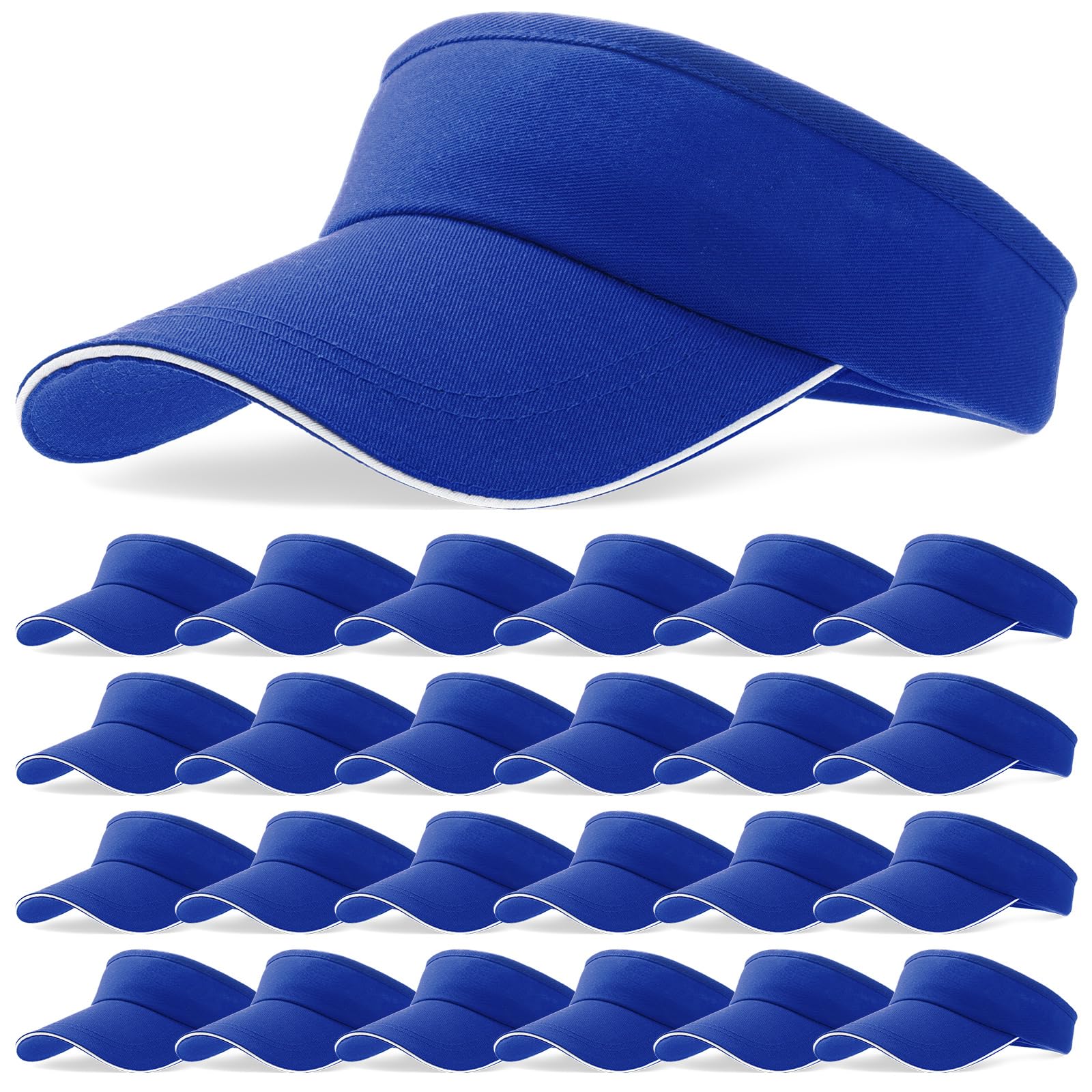 Bonuci 24 pcs Sun Visor Unisex Sun Visors Hats UV Protection Sun Hat ...