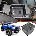 Amazon.com: Center Console Lock Box Armrest Security Storage Organizer ...