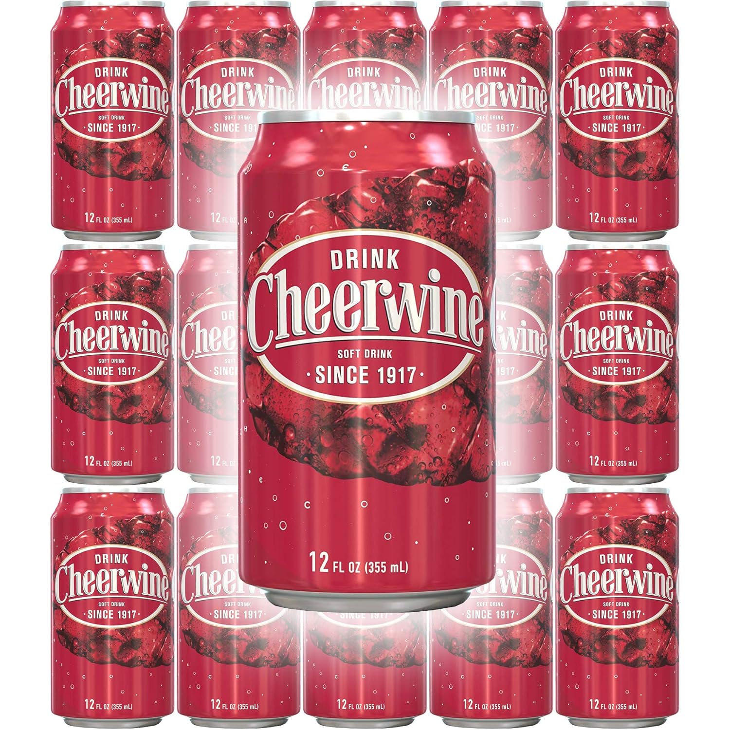 Amazon.com : Cheerwine Cherry Fridge Pack Soft Drink Soda, 12 Fl Oz Can ...