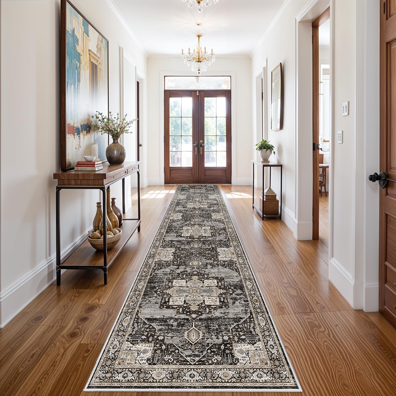 RUUGME Hallway 3x14 Runner Rugs - Large Boho Rugs for Living Room Stain ...