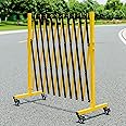 Amazon.com: KENNISI Expandable Metal Barricade, 11 Feet, Mobile Safety Barrier Gate with Casters ...