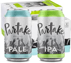 Partake Brewing Non Alcoholic Craft Brew, IPA & Pale Ale Variety 12 ...