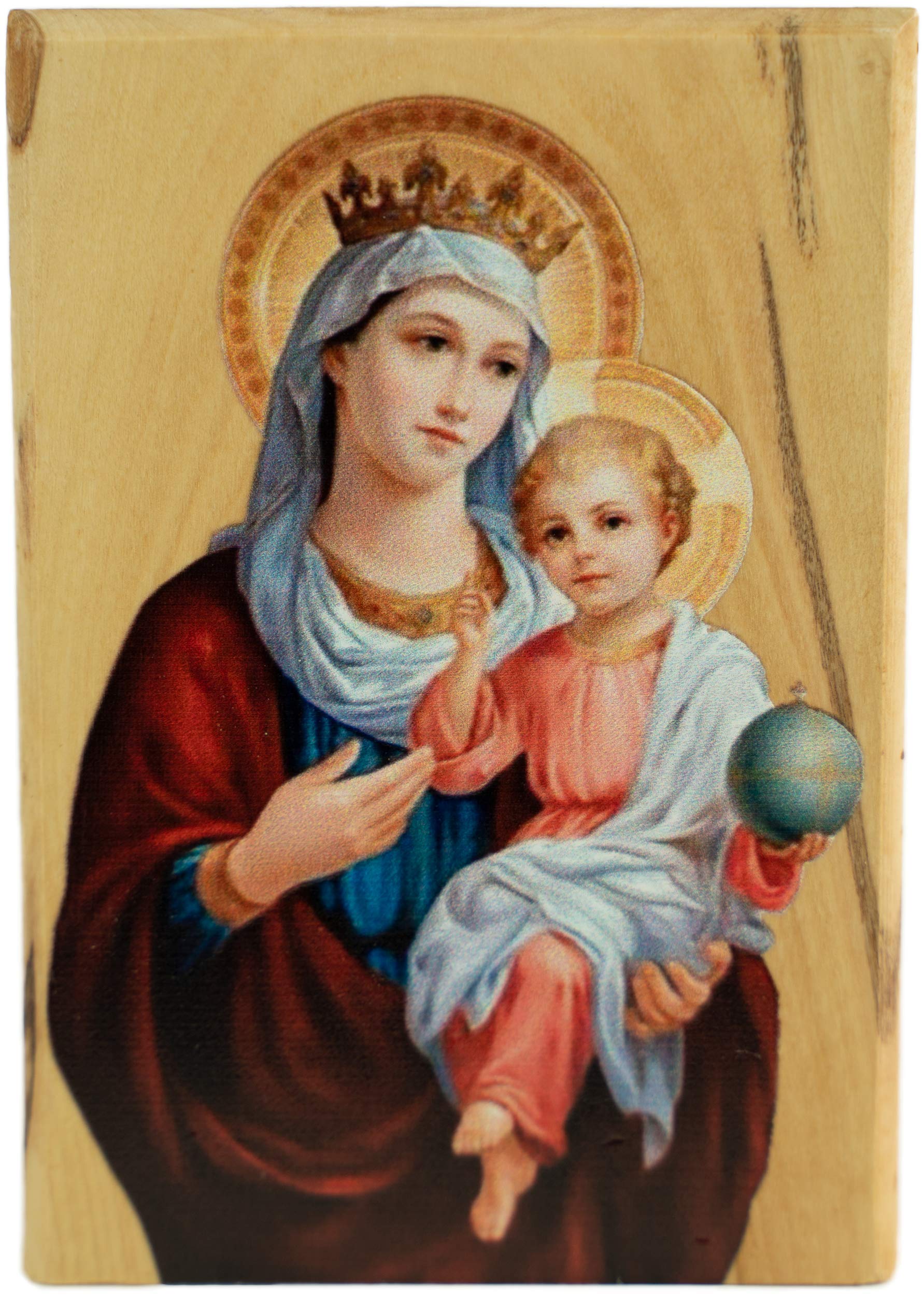 Mua Virgin Mary Queen Of Heaven Icon From Israel Holy Land Olive Wood