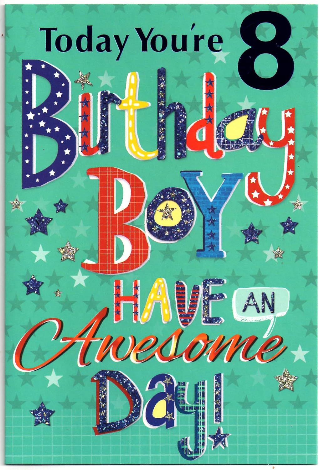 Children s Birthday Card For Eight 8 Year Old Boy Free 1st Class 