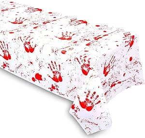 Amazon.com: Halloween Decorations - Bloody Zombie Table Cover, Scary ...