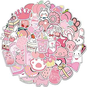 Amazon.com: 50PCS Kawaii Stickers for Water Bottles,Cute Vsco Vinyl ...
