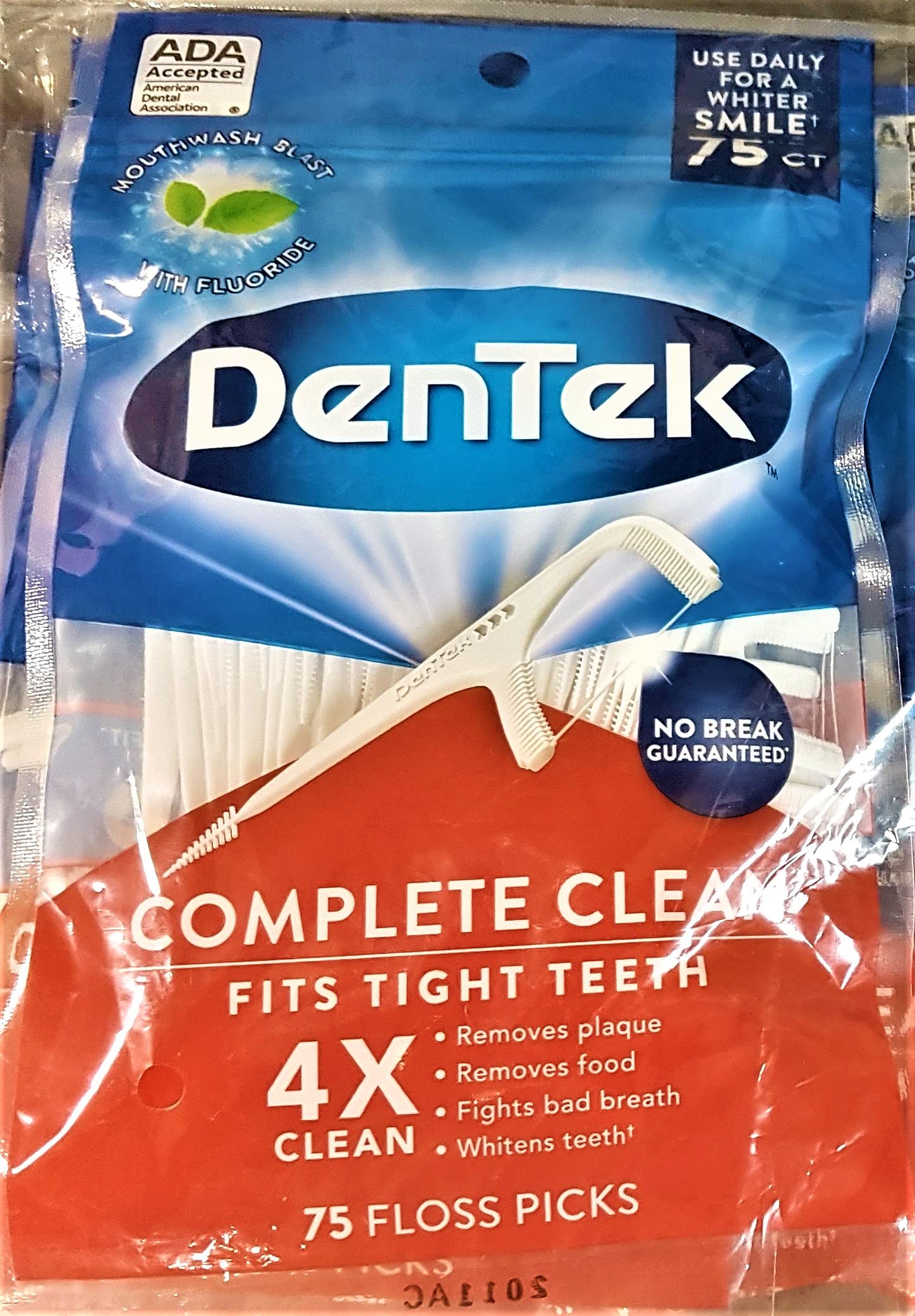 DenTek Complete Clean Floss Pick, 75 CountB07Z4V5V1N for sale | Las ...