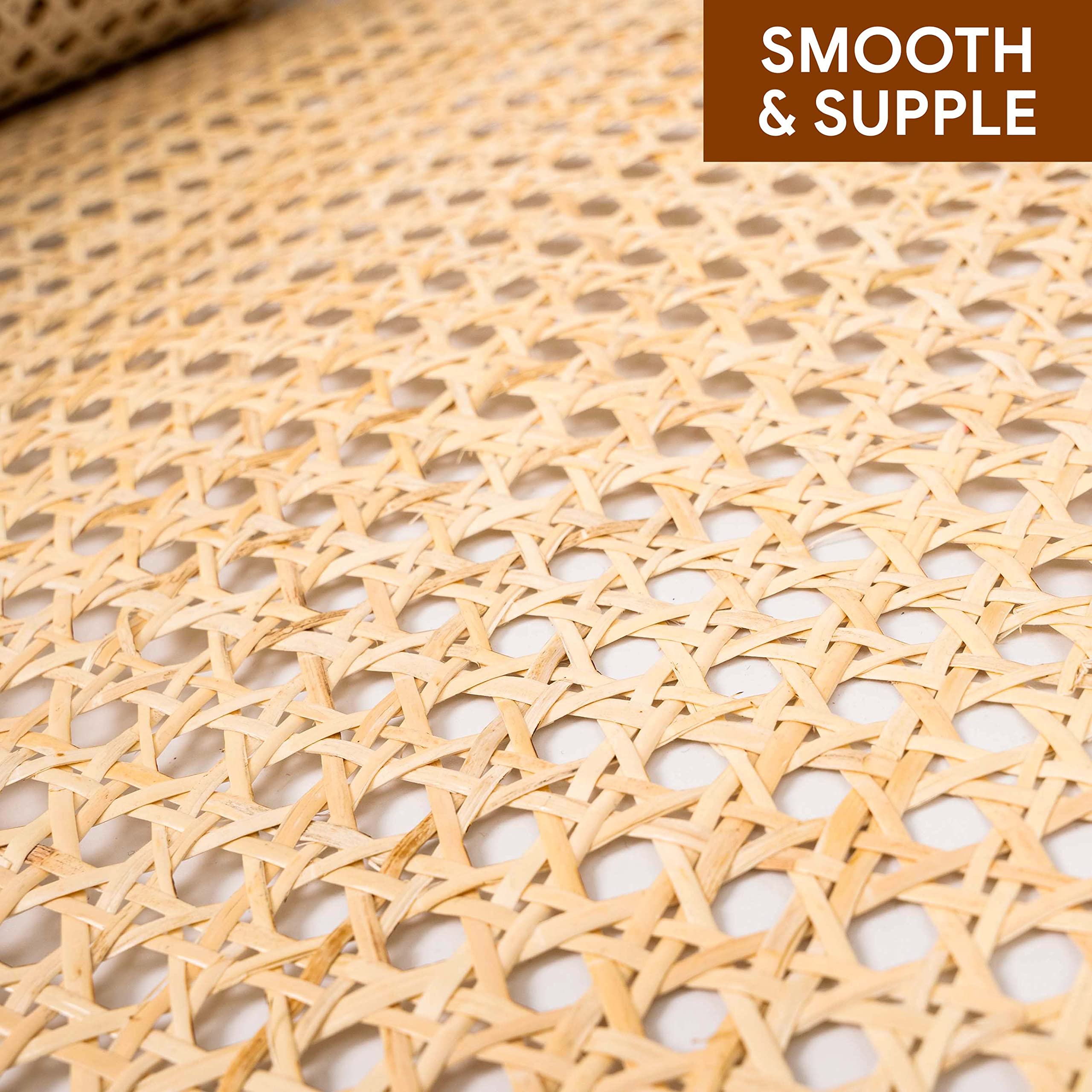 Mua 24" Width Rattan Cane Webbing Roll 5 Feet Hexagon Weave Rattan ...