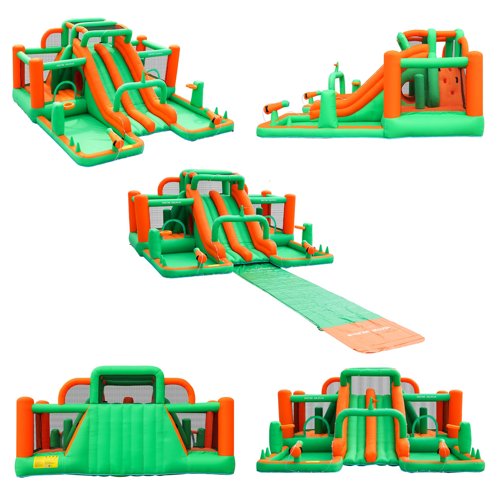 Water Slide Bounce House Doctor Dolphin Inflatable Water Slides, Water ...